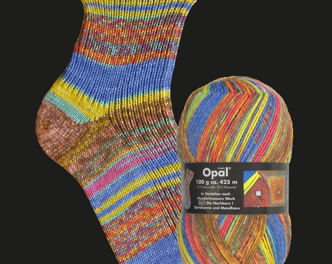 Opal Sock Yarn Hundertwasser 100g/465yds 2100 - Etsy