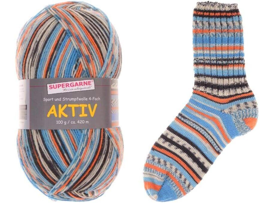 Supergarne Sock Yarn Aktiv Superwash 100g/459yd Norway #3141 FREE ...