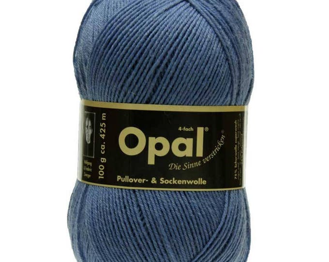 Opal Sock Yarn Uni Solid, 100g/465 Yds, #5195 Blue Denim FREE Shipping (any Two+) - Etsy