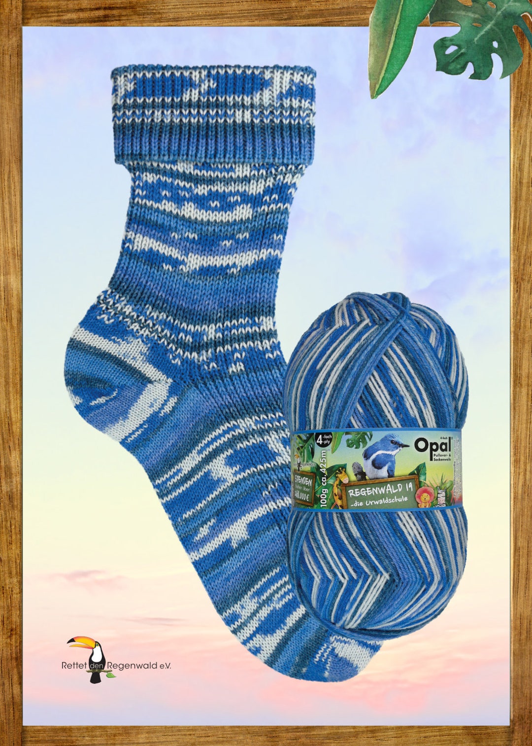 Opal Sock Yarn Rainforest 19, 4-ply Superwash 100g/465yds #11333 FREE ...