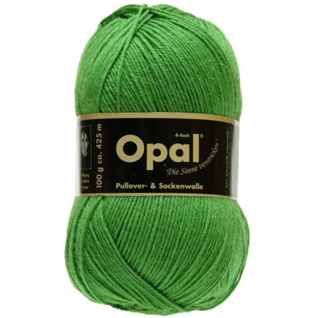 Opal Sock Yarn Uni Solid, 100g/465 Yds, #1990 Green FREE Shipping (any ...