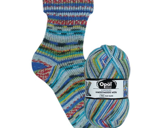 Opal Sock Yarn Hundertwasser 4, 100g/465yds, #4050 FREE Shipping (any Two+) - Etsy