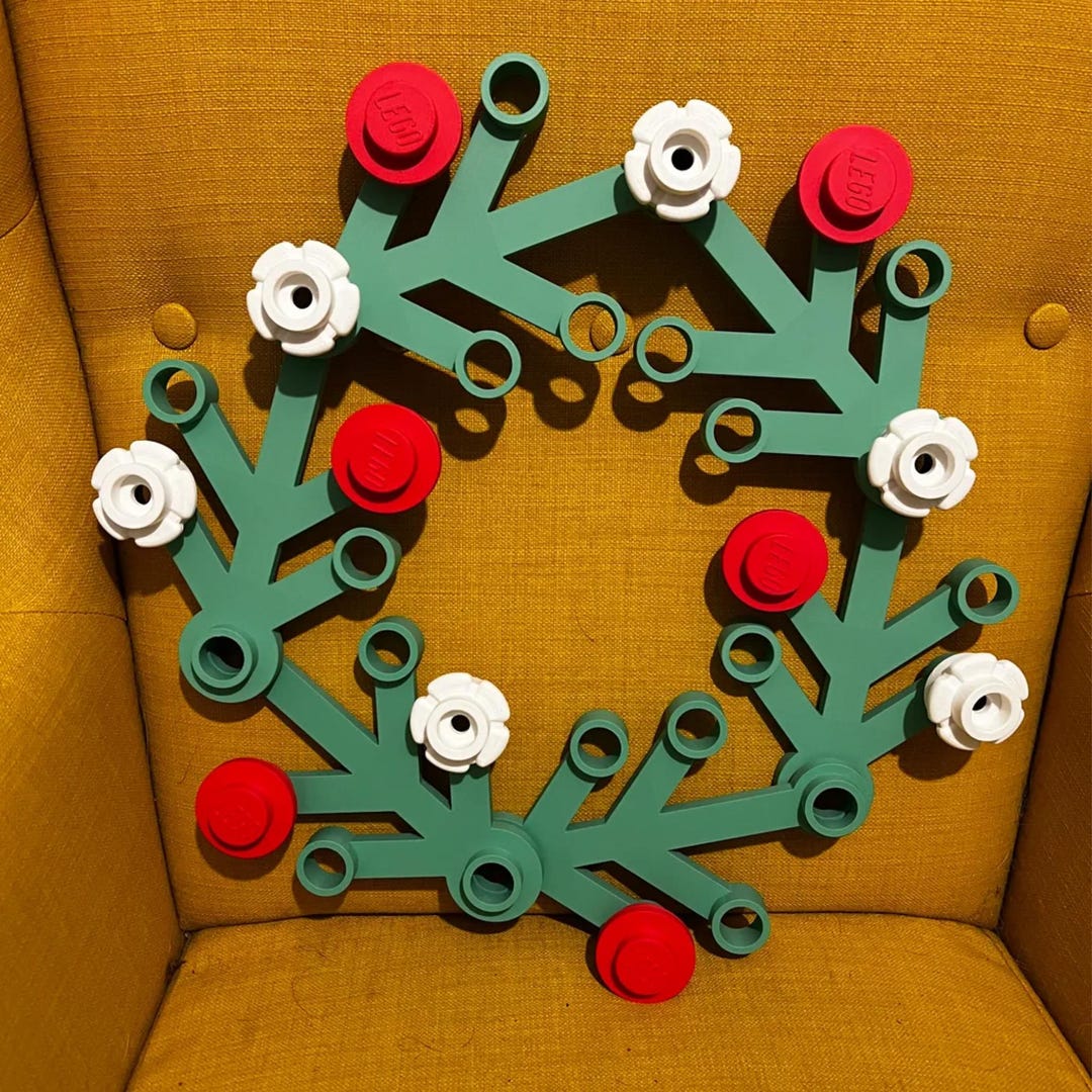 3d-printed Lego-inspired Wreath – Custom Colors & Sizes, Perfect ...