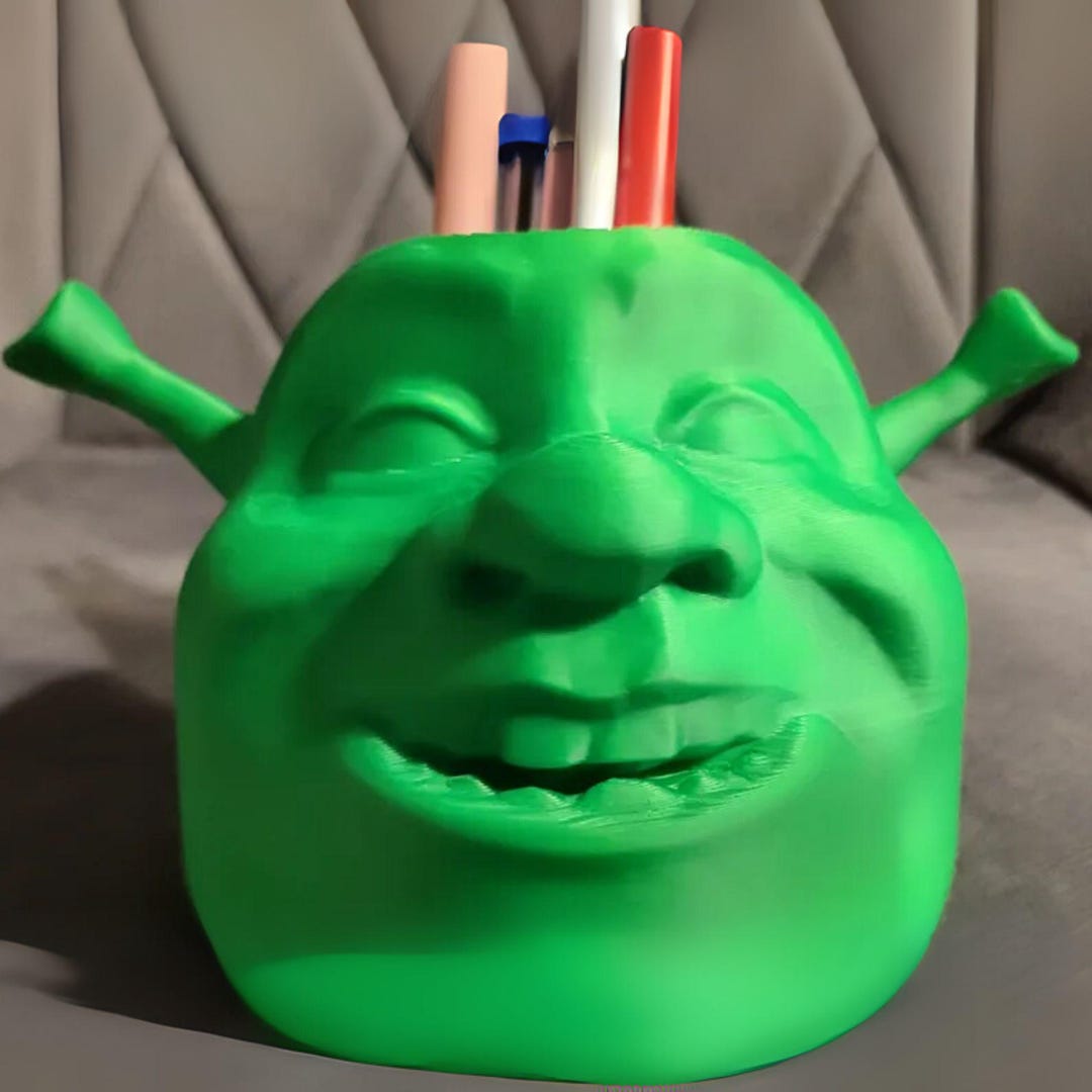 Shrek Head Plant Pot – Funny Ogre Face Planter for Succulents, Cacti ...