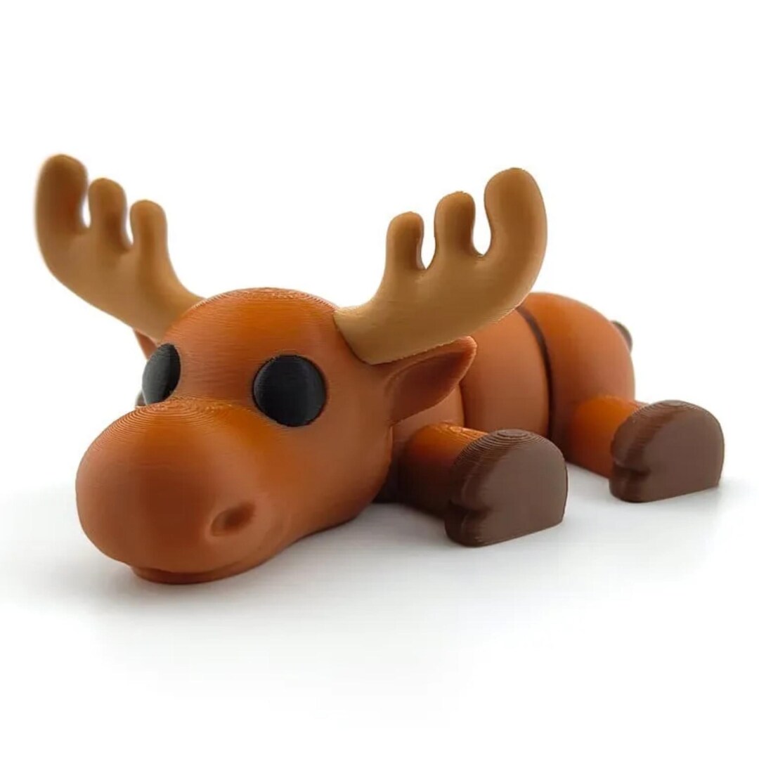 Flexi Moose – 3D Printed Articulated Moose Toy, Perfect Gift for Nature ...