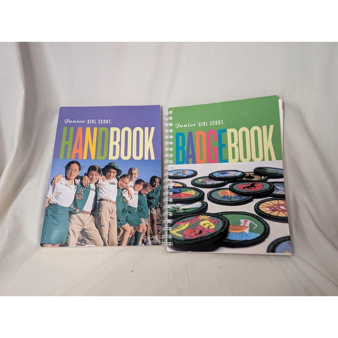 LOT OF 2 Junior Girl Scout Handbooks & Junior Girl Scout Badge Book ...