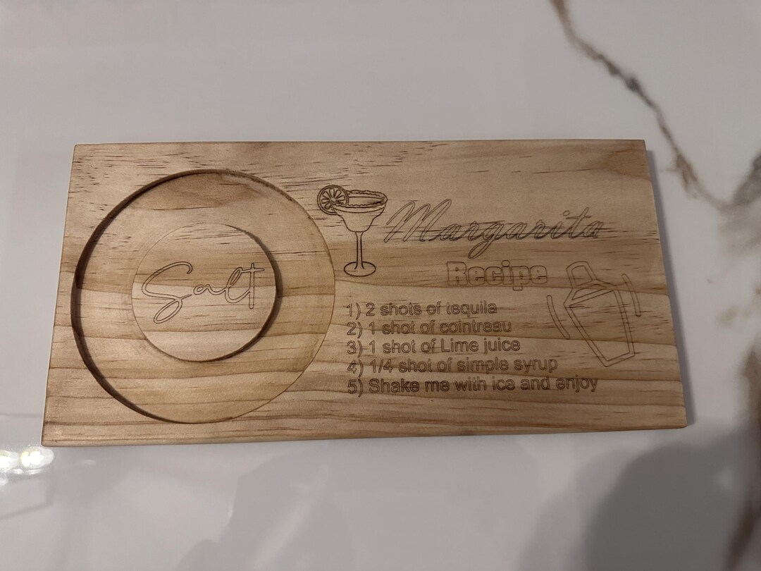 Margarita Recipe With Salt Rim Area, Bar, for Him, Dad, - Etsy
