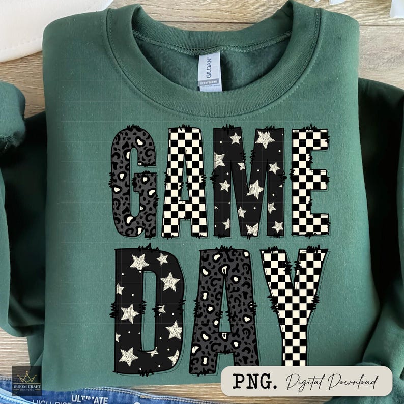 Leopard Checkered Game Day PNG: Sublimation Design (digital Download ...