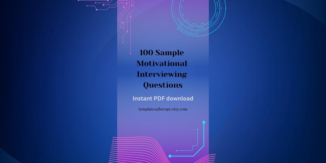 100 Sample Motivational Interviewing Questions - Etsy