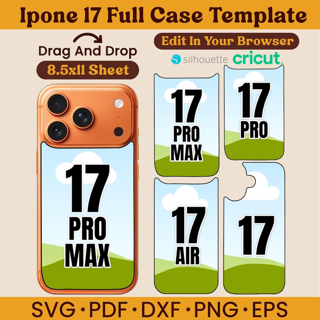 IPhone 17 Case Template Bundle: Sublimation DIY (digital Download) - Etsy