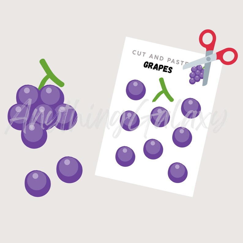 Fruit Cut and Paste | Fruit Cut and Glue | Activities for Toddler ...