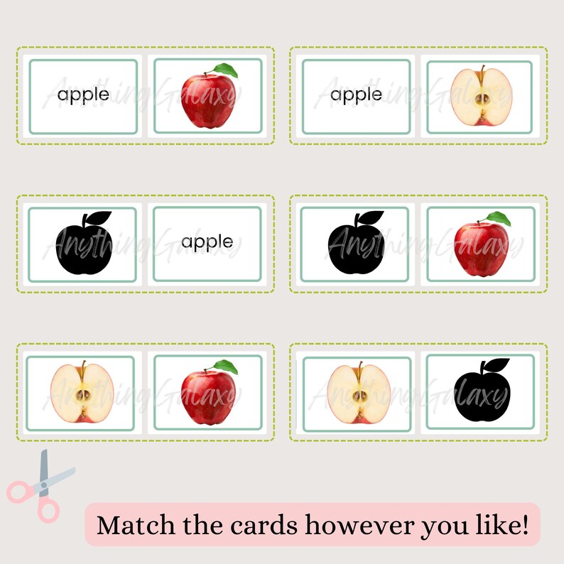Fruit Flashcards Bundle for Preschool & Kindergarten 24 Fruits Matching ...