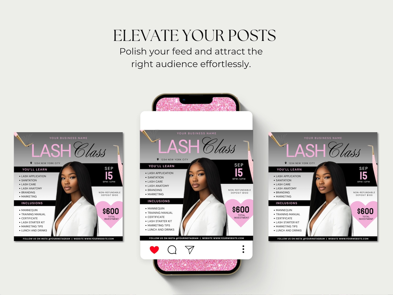 Eyelash Course Flyer Training Lash Class Flyer Lash Extension Flyer ...