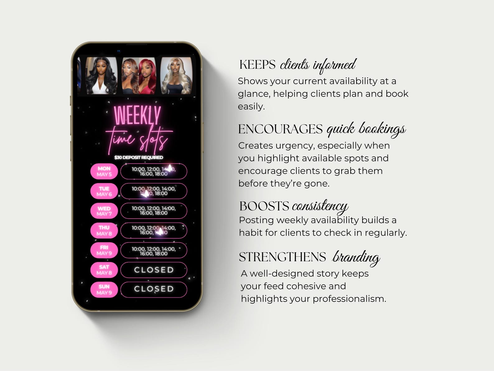 Weekly Available Appointments Template Monthly Availability Calendar ...