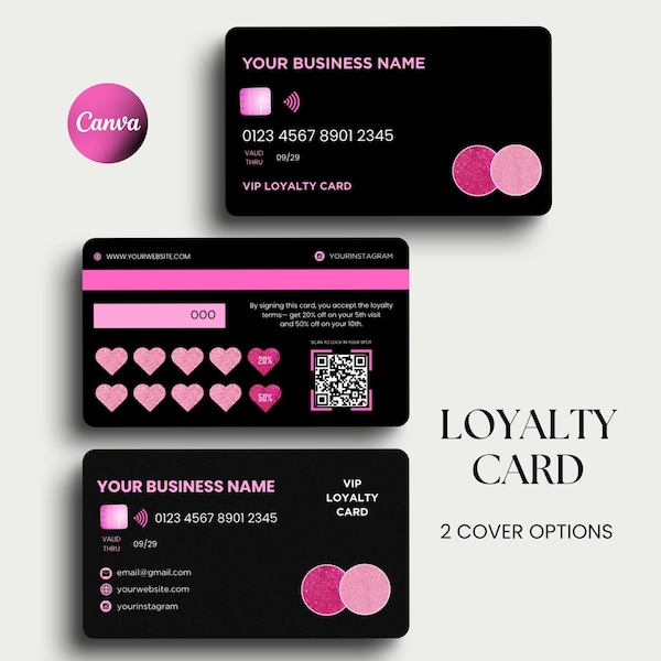 Loyalty Card Template - Etsy UK