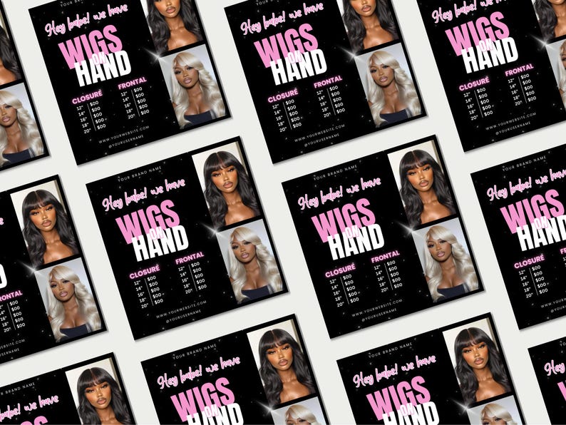 Wig Flyer Pricelist Hair on Hand Flyer Wig Install Books Wig Special ...