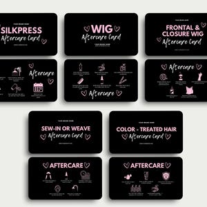 Canva Hair Card Beauty Business Card Template Hairstylist Branding ...