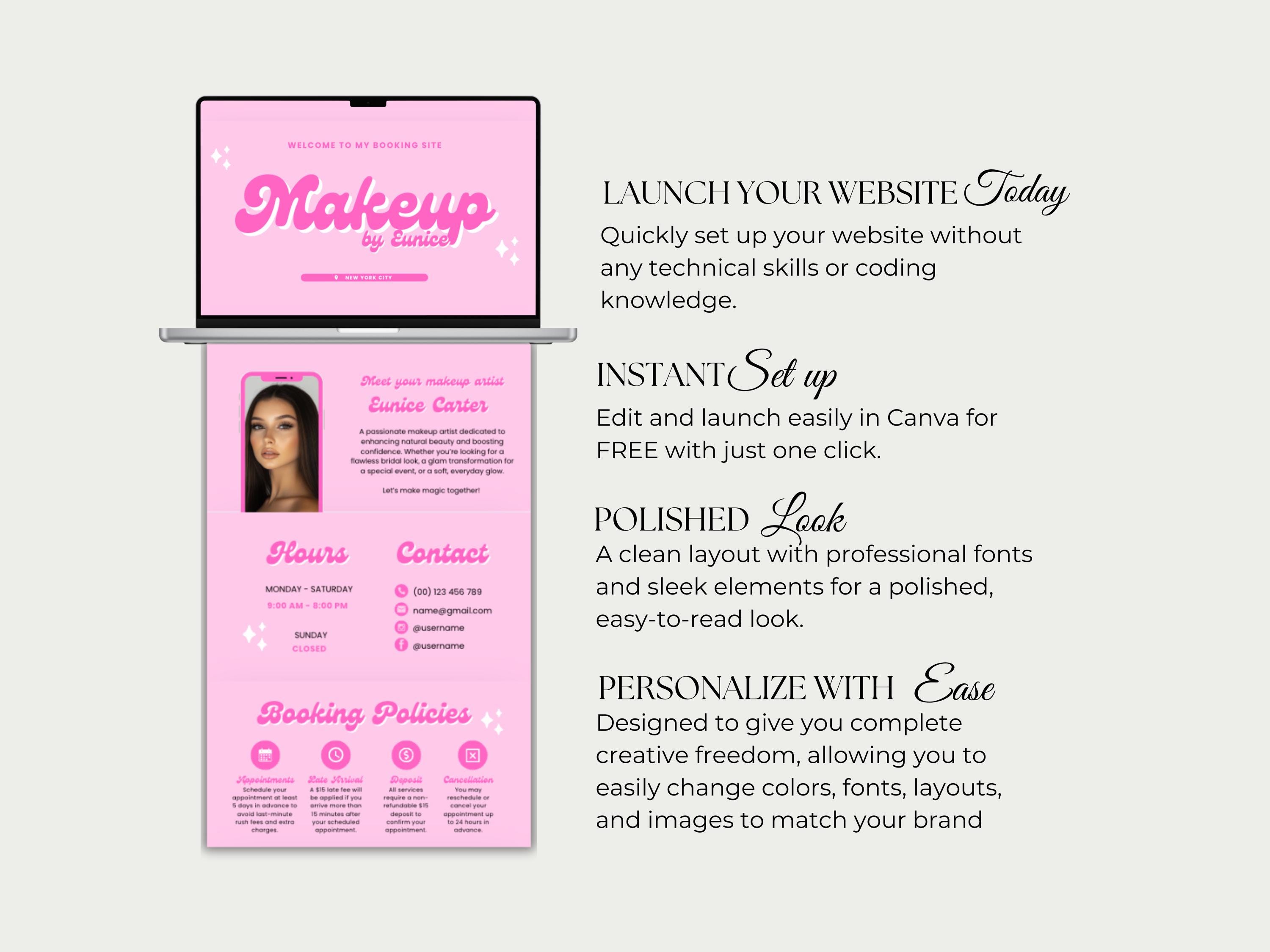 Square Appointment Site Makeup Square Booking Appointments Template ...