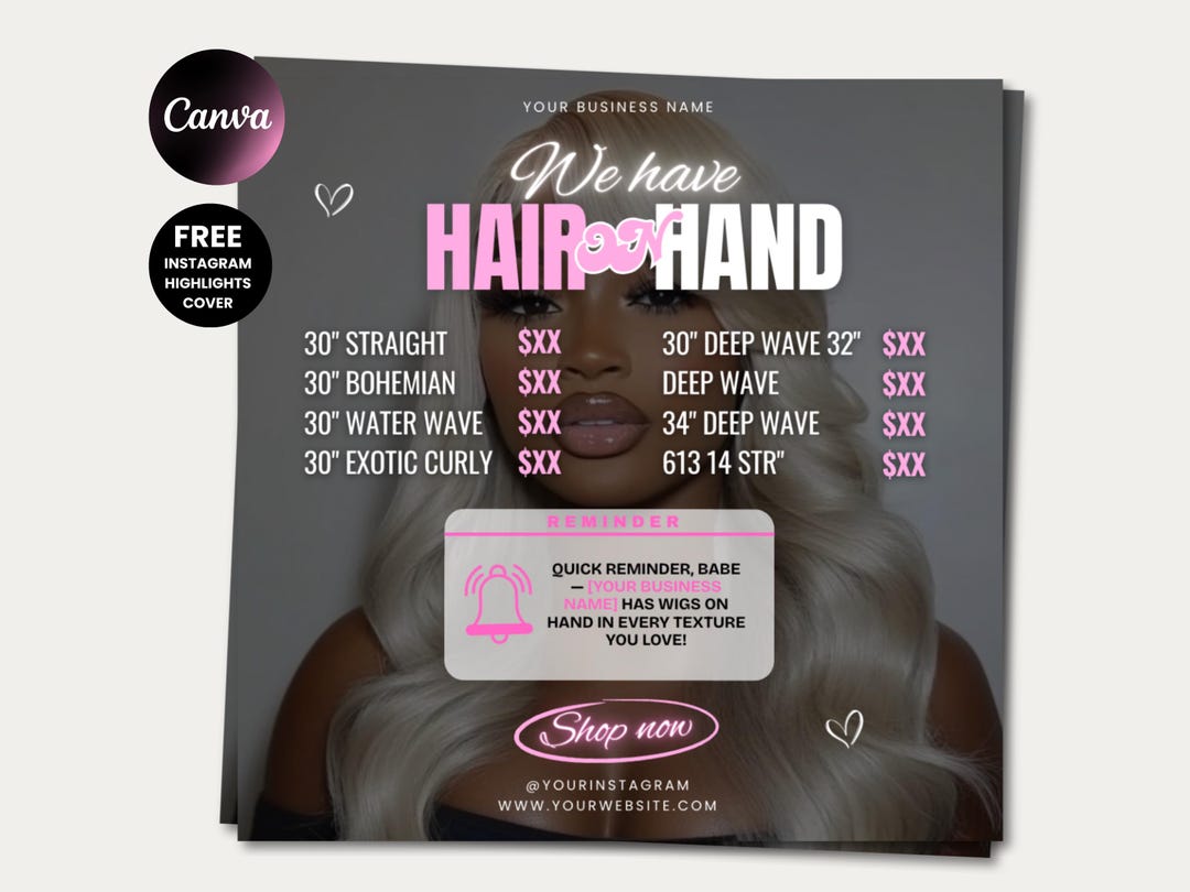 Wig Pricelist Flyer Wig Hair Sales Flyer Wig Special Flyer Hair Wig ...