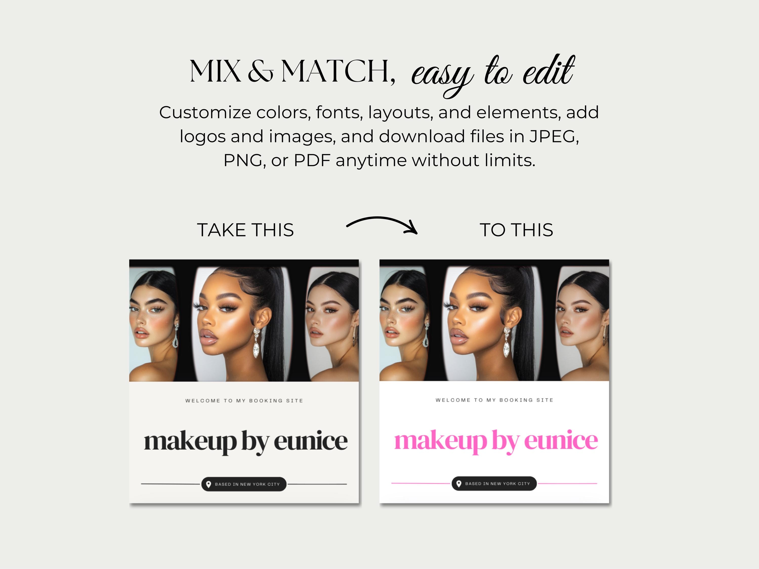 Makeup Acuity Scheduling Template Makeup Booking Site Makeup Schedule ...