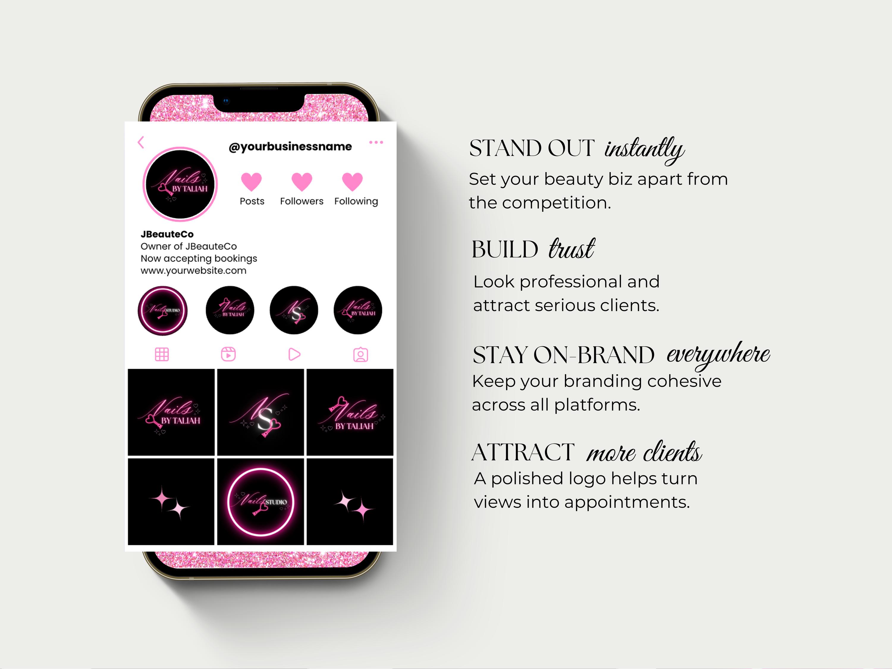 Nails Tech Logo Nail Designs Beauty Nails Logo Salon Business Nail Logo ...