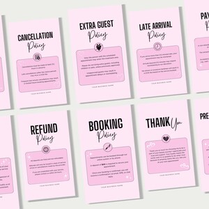 Booking Policies Template Canva Booking Policy Instagram Story Hair ...
