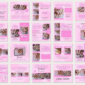 Nail Instagram Post Templates Nail Tech Social Media Nail Business ...