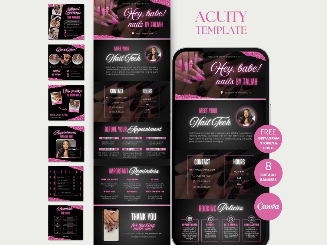 Nail Acuity Scheduling Template Nailtech Acuity Website Nail Booking ...