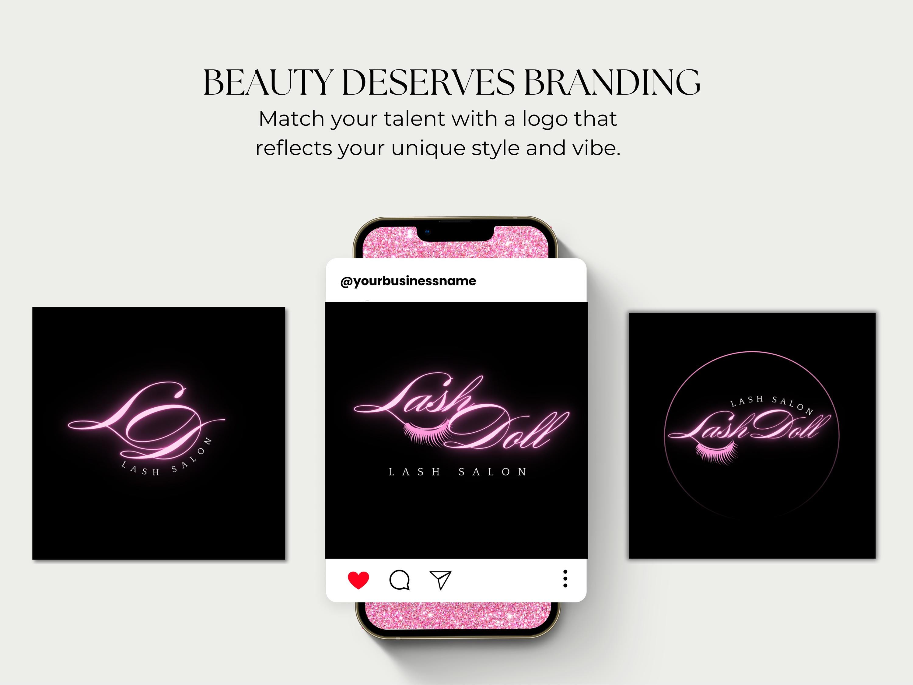 Lash Logo Designs Eyelash Logo Salon Lashes Nail Logo Design Lash ...