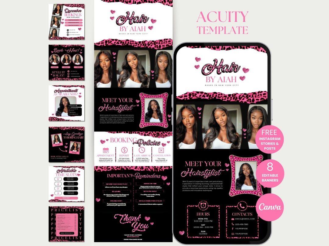 Acuity Hair Scheduling Template Hair Acuity Website Hairstylist Booking ...