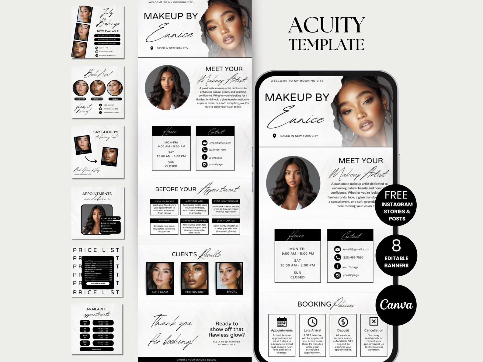 Makeup Acuity Scheduling Template Makeup Scheduler Acuity Template ...