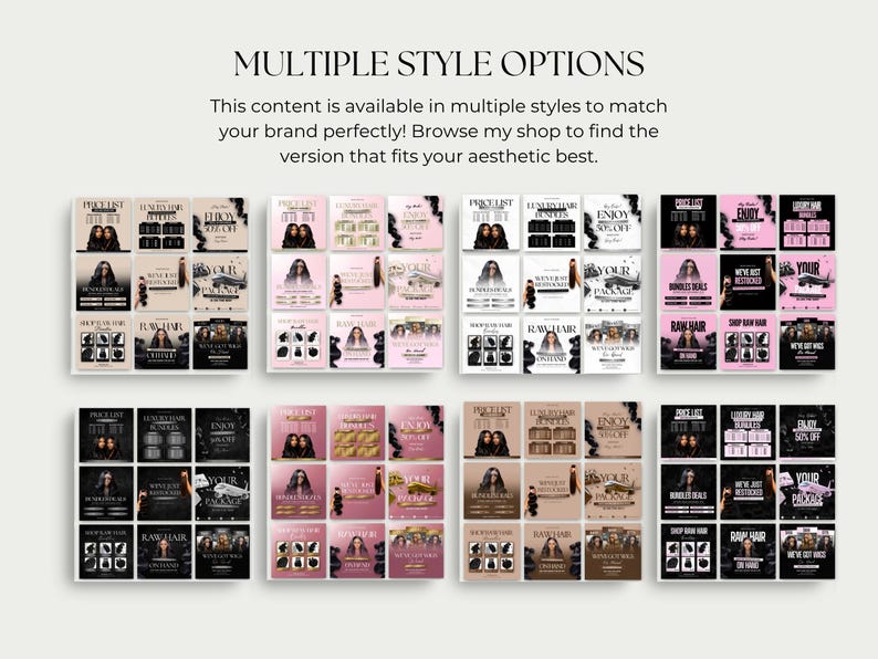 Hair Salon Price Lists Hair Bundle Flyer Hair Deals Wig Template Canva ...