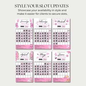 Availability Canva Template Monthly Availability Appointments Weekly ...