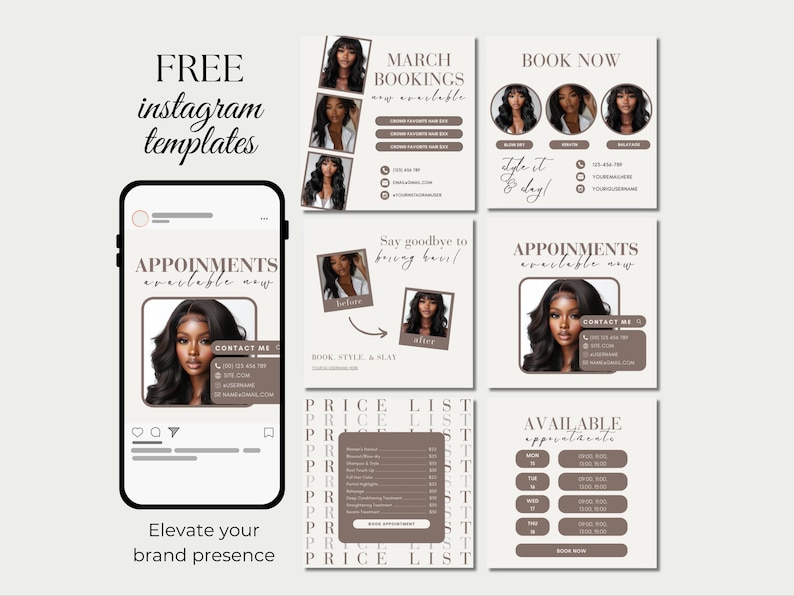 Square Booking Site Template Hair Square Appointments Hair Website ...