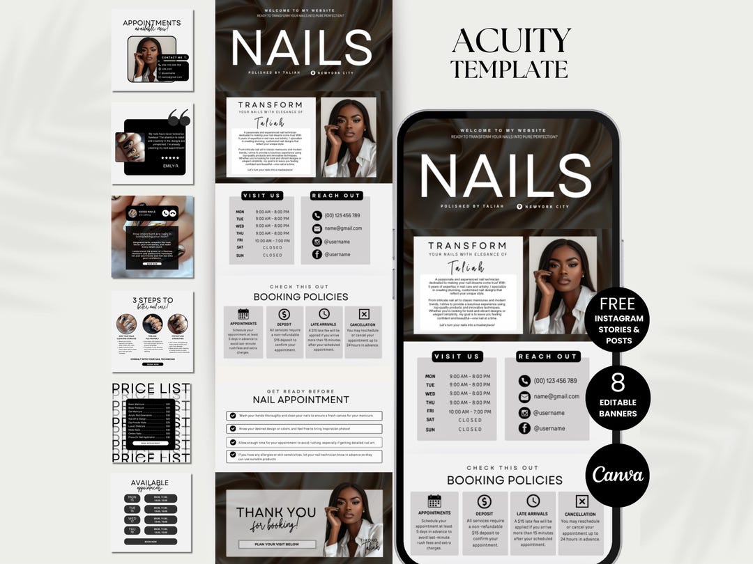Nail Acuity Scheduling Template Nail Tech Acuity Site Nails Schedule ...