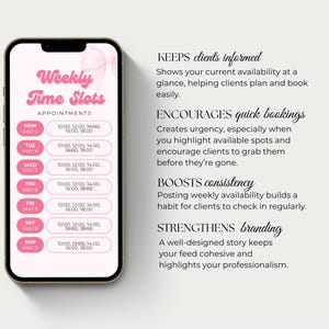 Weekly Available Appointments Template Availability Calendar Instagram ...