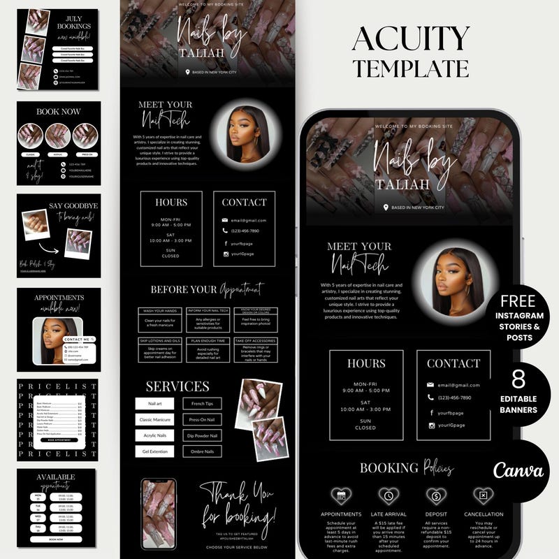 Nail Website Black - Etsy