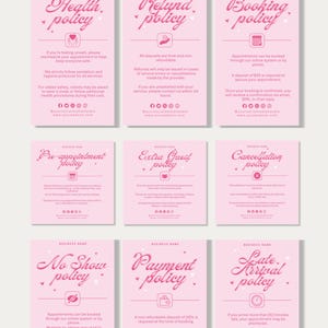 Booking Policy Template Instagram Booking Policies Template Hair ...