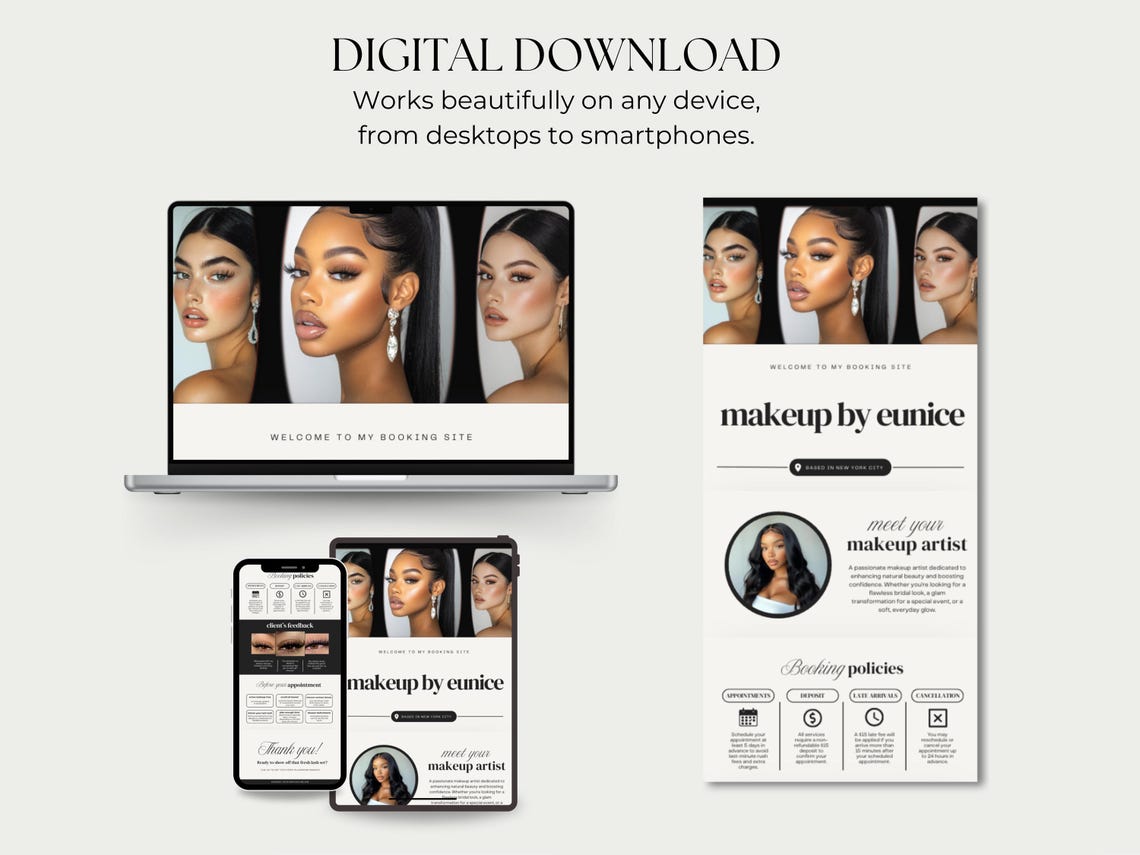 Makeup Acuity Scheduling Template Makeup Booking Site Makeup Schedule ...