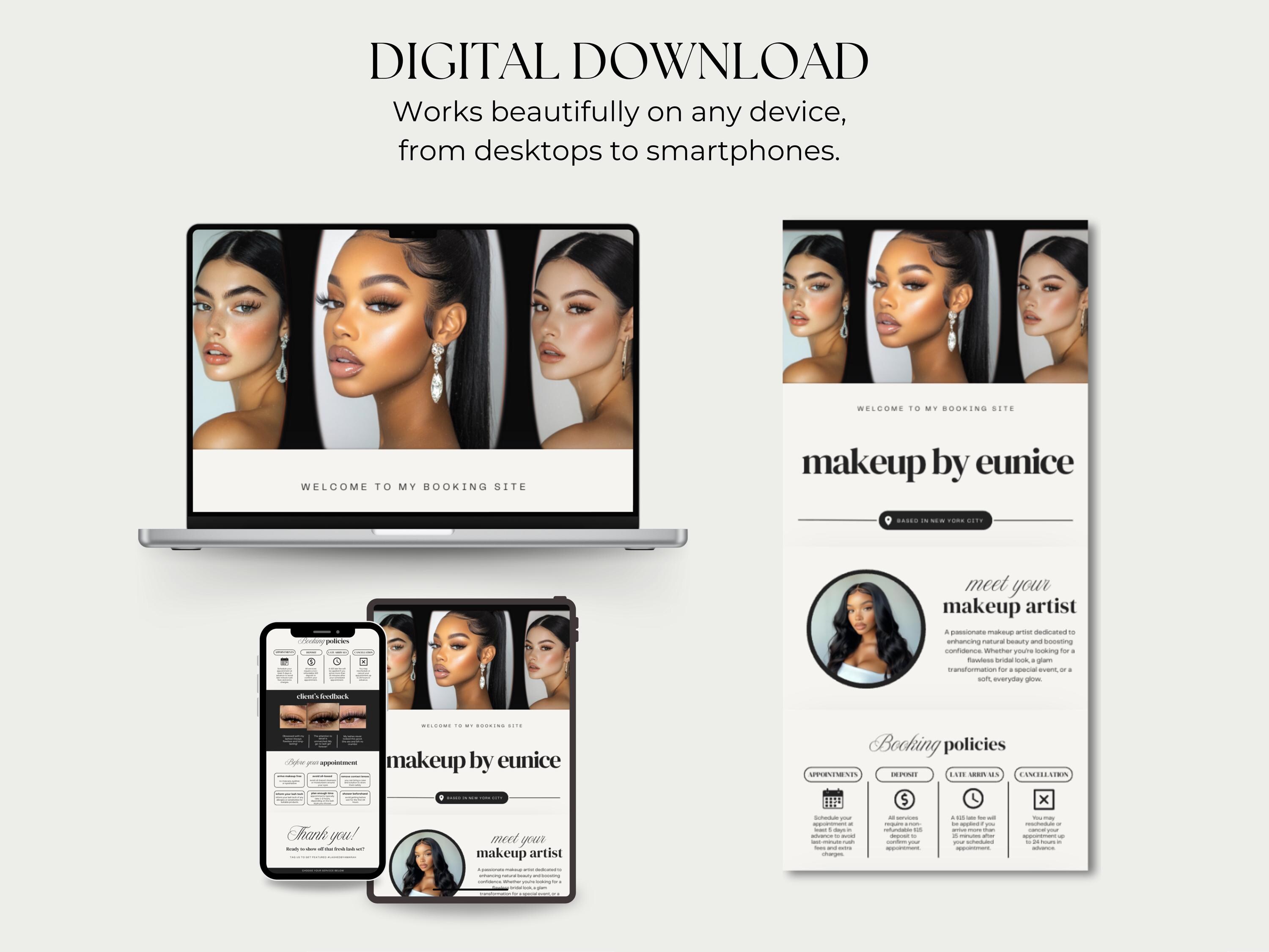Makeup Acuity Scheduling Template Makeup Booking Site Makeup Schedule ...