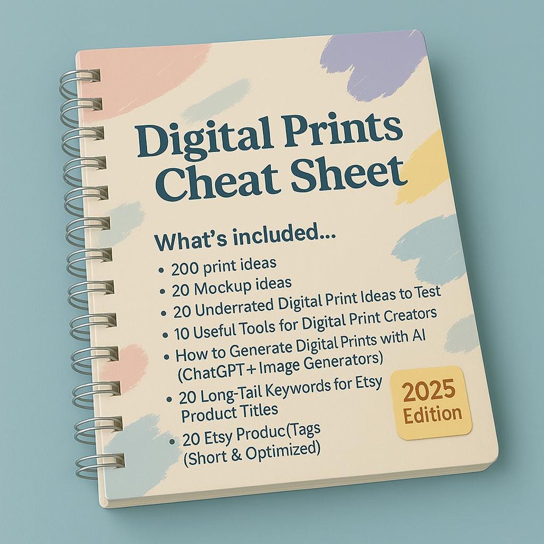 Ultimate 2025 Digital Prints Cheat Sheet PDF | 200 Printable Wall Art ...