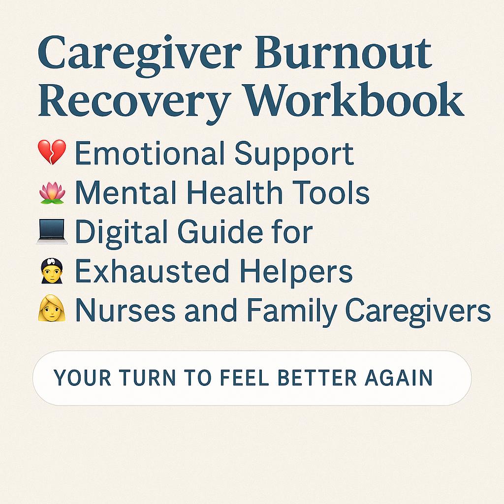 Caregiver Burnout Recovery Workbook PDF Emotional Support Mental Health ...