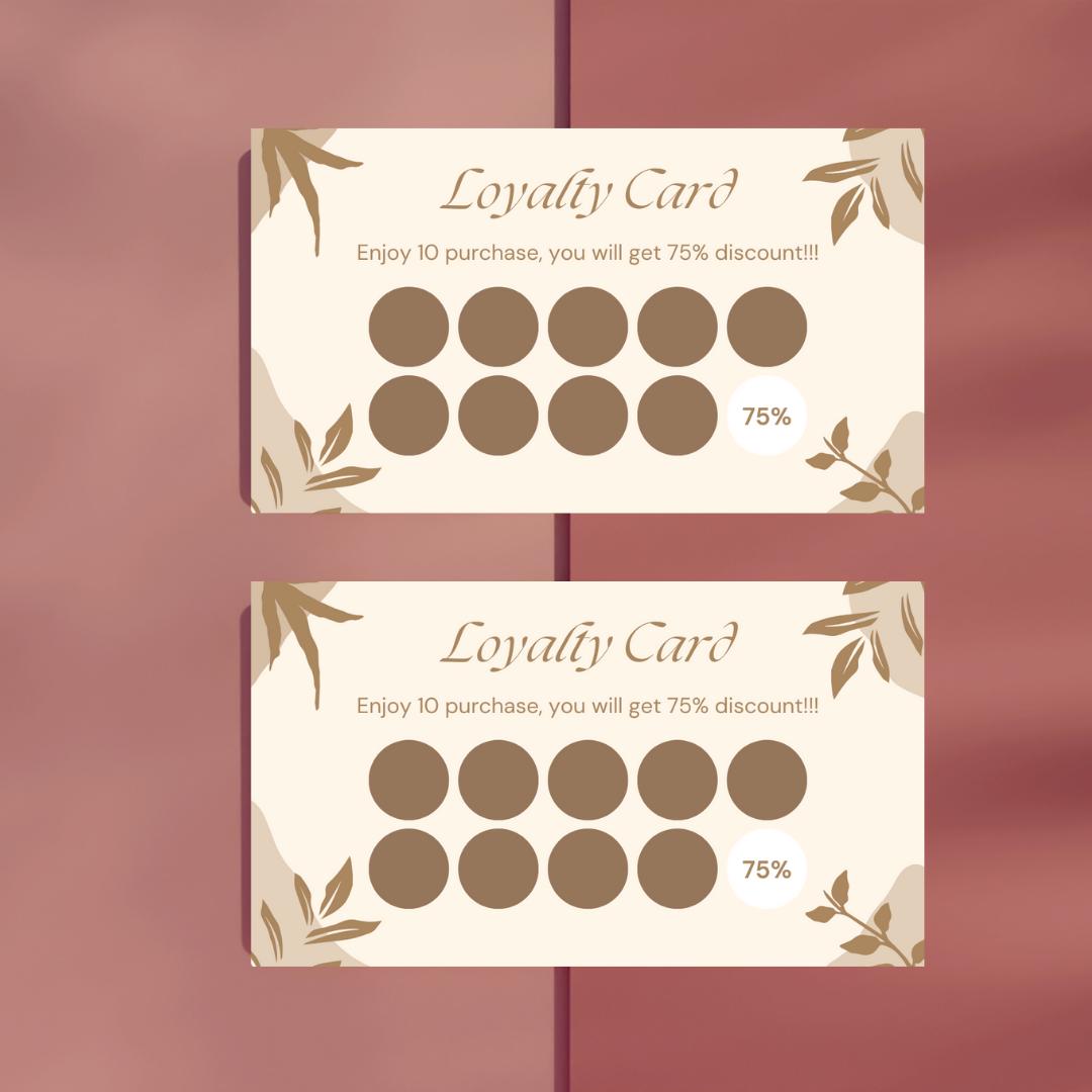 Editable Loyalty Card Canva Template With 75% Discount Reward Punch ...