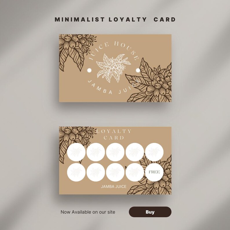 Editable Loyalty Card Template Canva Digital Rewards Punch Card ...