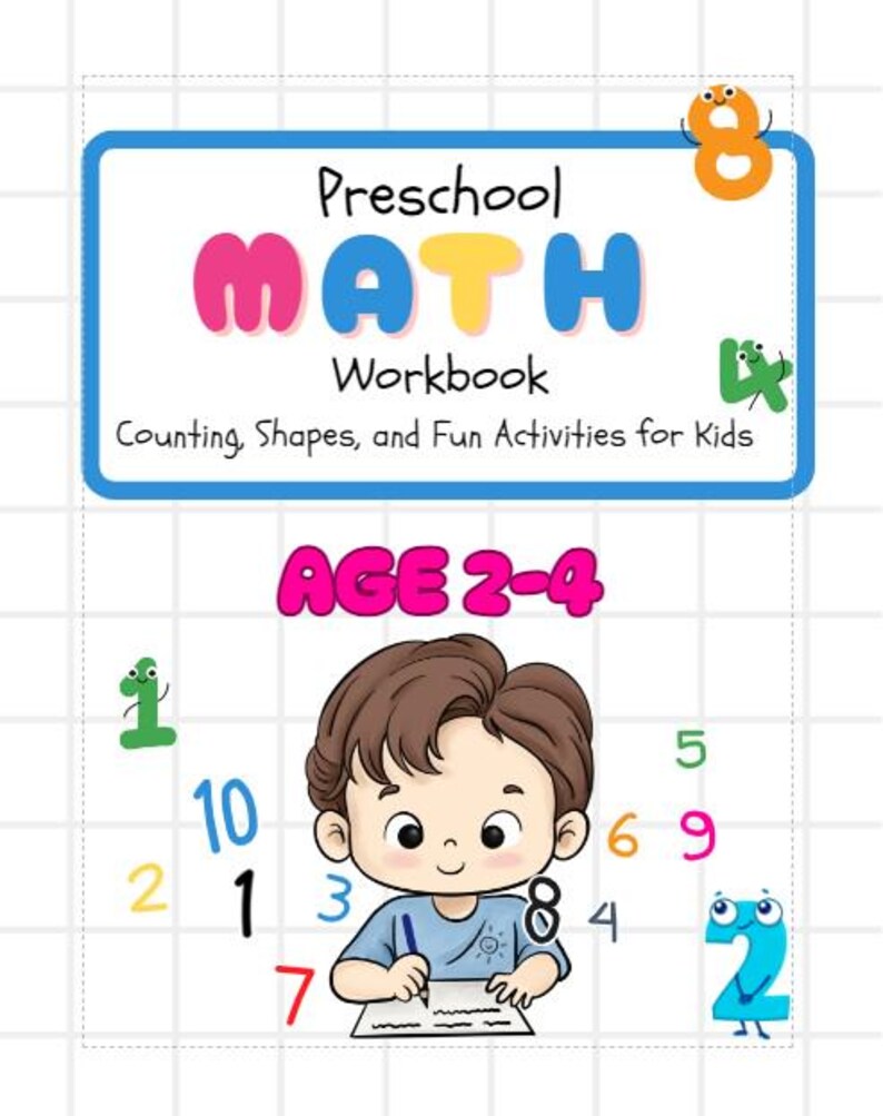 70 + Pages Preschool Math Workbook: Counting, Shapes, and Fun ...