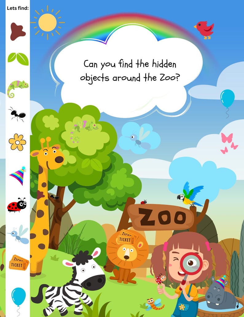 Printable Search and Find Sheets for Toddlers - Etsy
