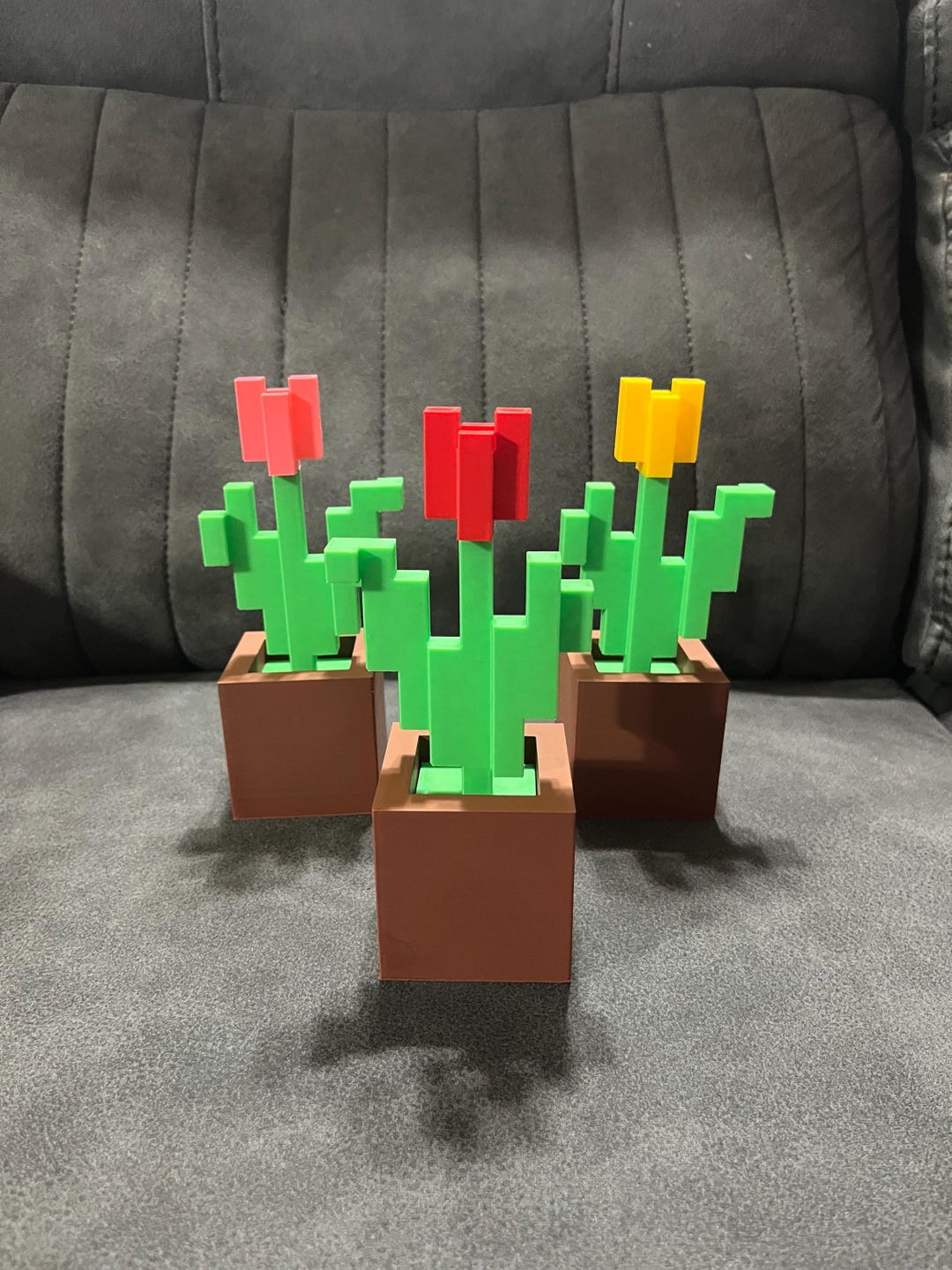 Minecraft Tulip 3D Print | Pixel Flower Decoration - Etsy