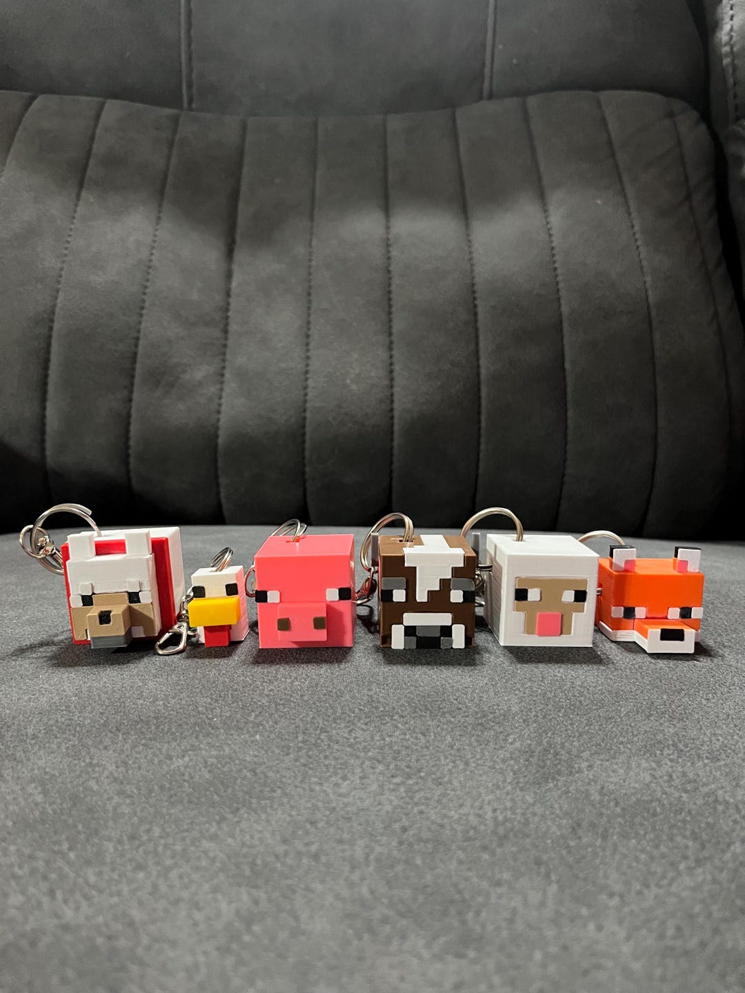 Minecraft Passive Mob Keychains – 3D Printed Cow, Pig, Chicken, Sheep ...