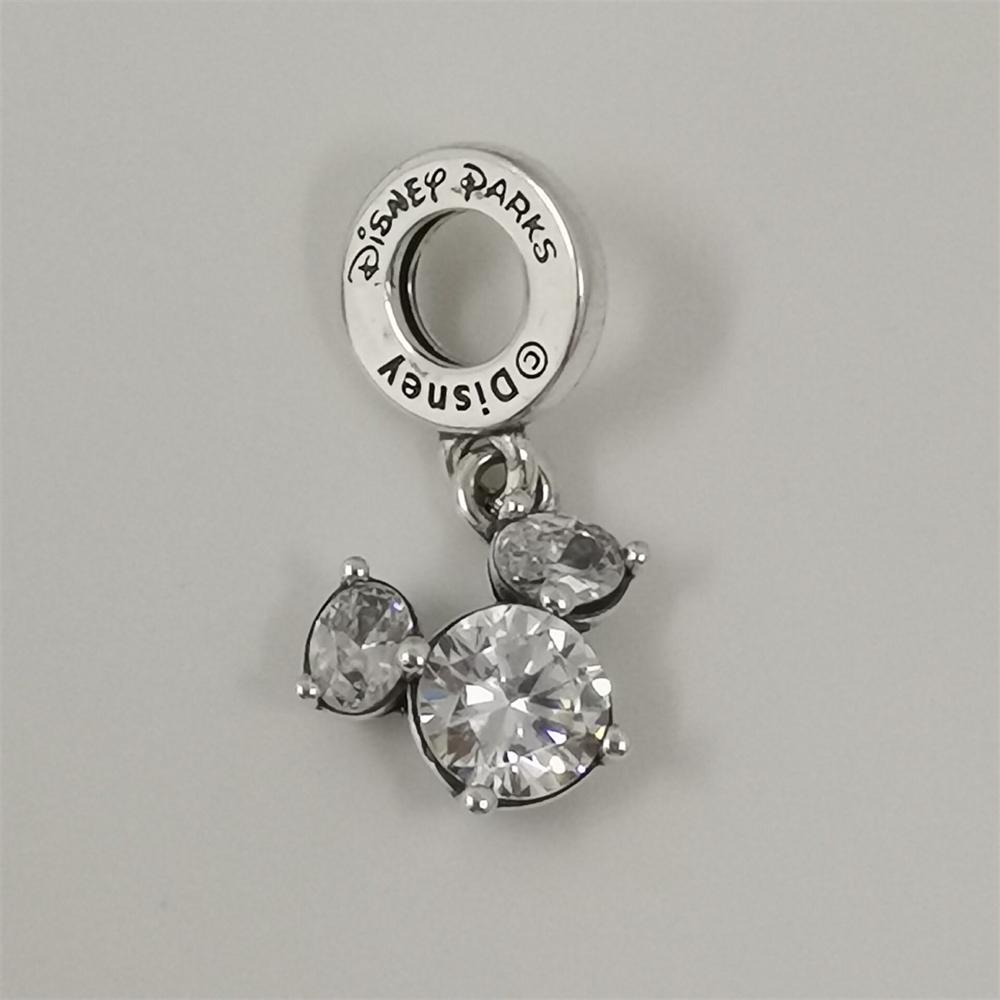 Pandora Mickey Mouse Sparkling Head Silhouette Dangle Charm - Etsy