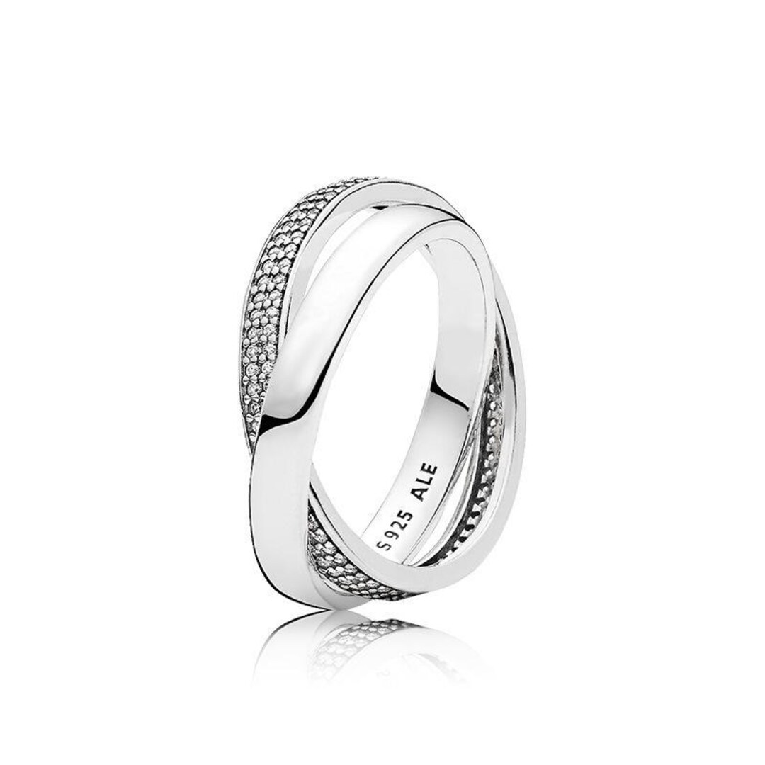 Pandora Promise Ring Interlock Pave Silver - Etsy